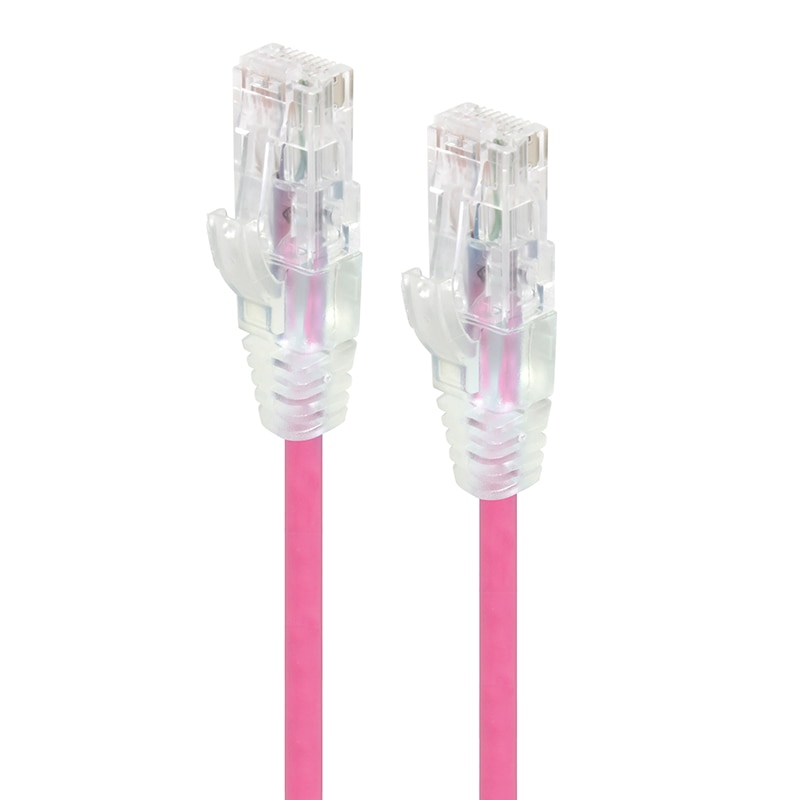 ALOGIC 1m Pink Ultra Slim Cat6 Network Cable, UTP, 28AWG - Series Alpha