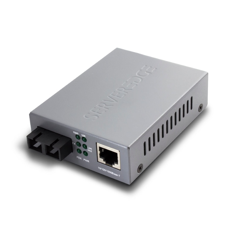 Serveredge 10/100/1000Base-TX to 1000Base-FX Multimode SC Fibre Media Converter (550m)