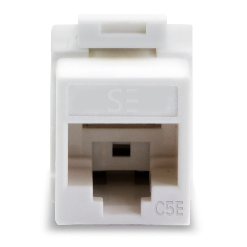 Serveredge Universal Cat5e, UTP, RJ45 Modular Keystone Jack - White ...